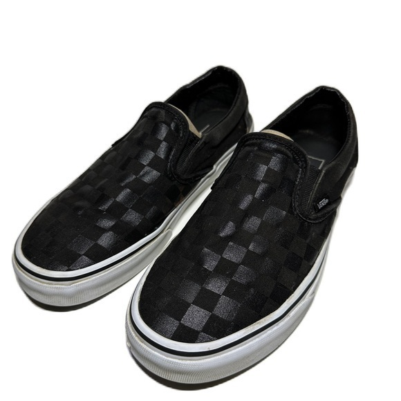 Vans | Shoes | Vans Black Checkered Sneakers Mens 7 Or Womens 85 | Poshmark